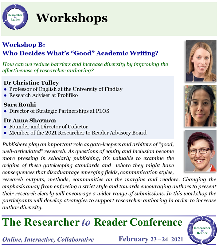 Academic Writing Workshop at R2R | Researcher to Reader Conference ...